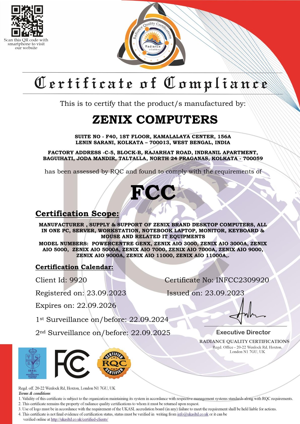 Certification | Zenix Computers
